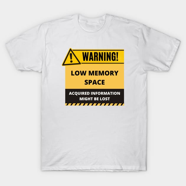 Funny Human Warning Label | Low Memory Space | Humorous Sayings ...