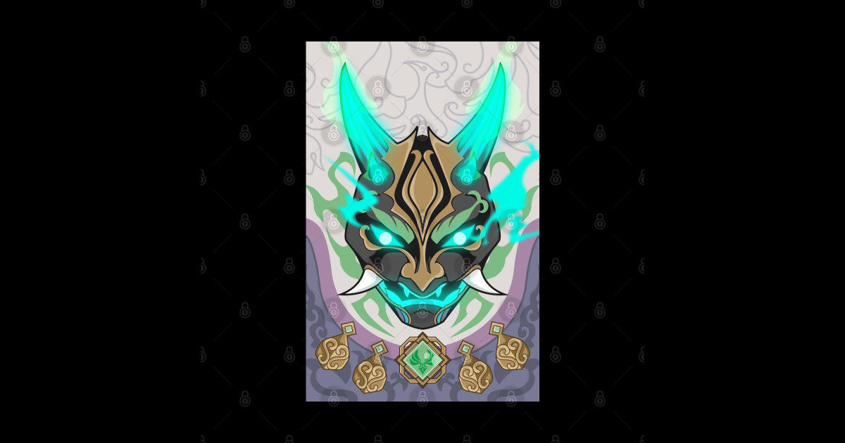 Genshin impact Fan art Xiao - Genshin Impact - Sticker | TeePublic