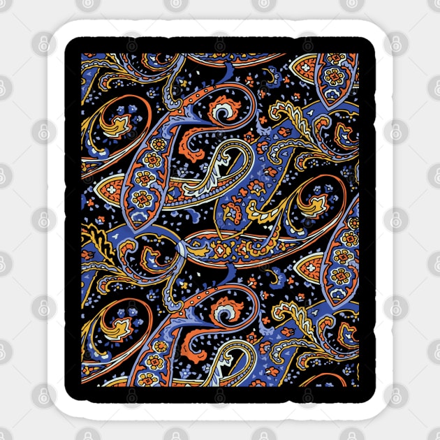 Retro Vintage Paisley Pattern - Paisley - Sticker | TeePublic