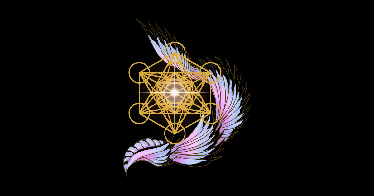 Metatron gold - Metatrons Cube - Sticker | TeePublic