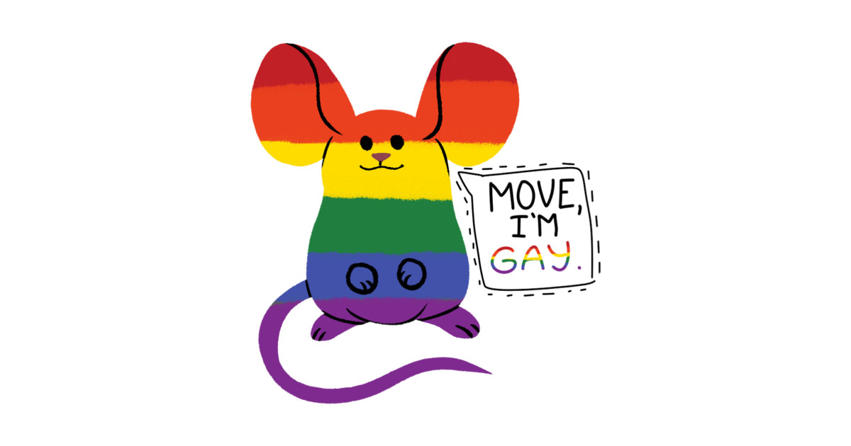 Gay Pride Mouse - Homosexuality - T-Shirt | TeePublic