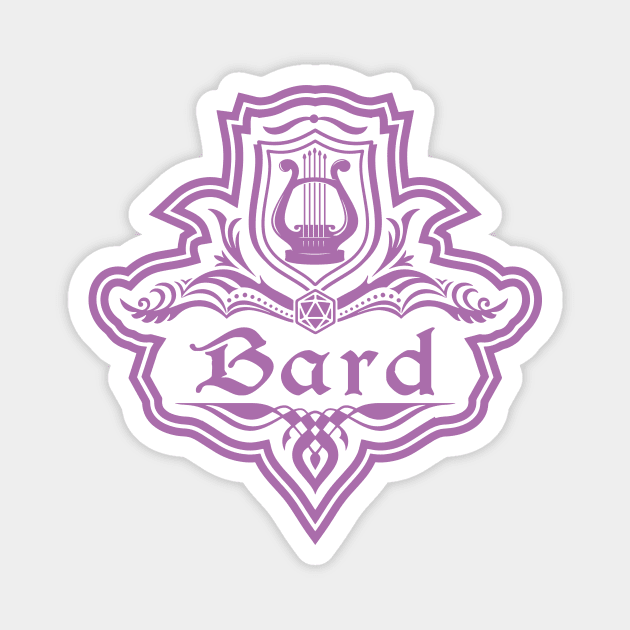 Bard Class Emblem 1 Color - Bard Class - Magnet | TeePublic