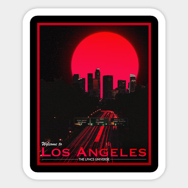 POSTCARD: LOS ANGELES - Postcard - Sticker | TeePublic