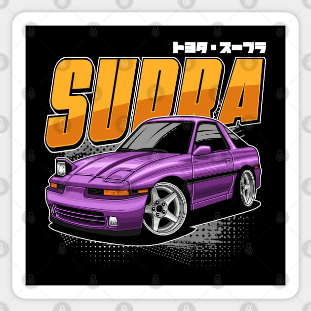 Supra MK3 Caricature - Toyota Supra - Sticker | TeePublic