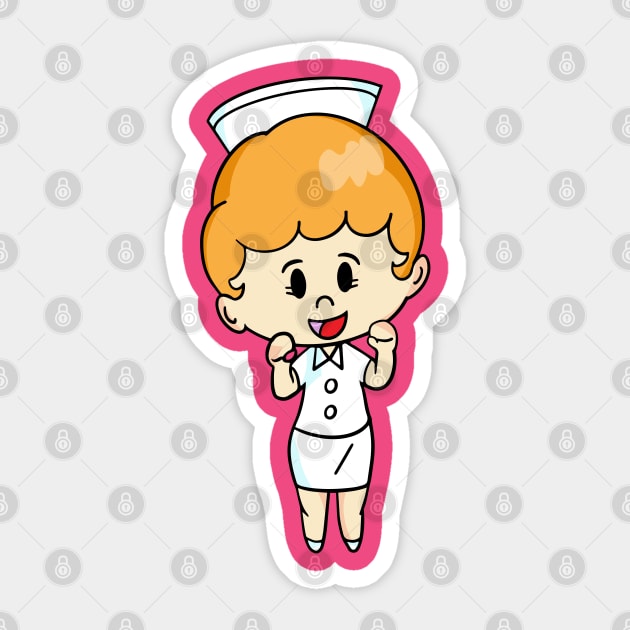 The nurse cartoon style - Nurse - Sticker | TeePublic