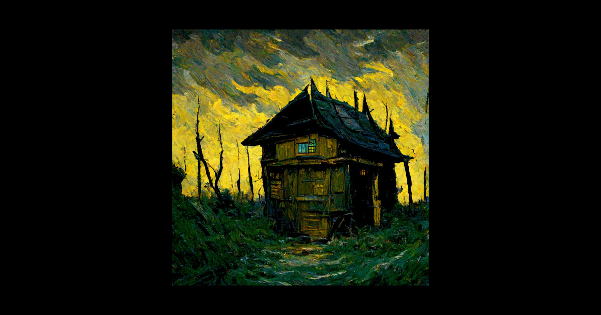 Starry Night Above The Shrieking Shack - Starry Night - Sticker | TeePublic