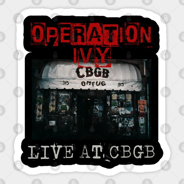 operation ivy live at cbgb - Operation Ivy - Sticker | TeePublic