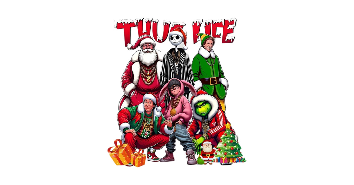 Cartoon Christmas Thug Life, Movie Character, Thug Life Xmas, Thug Life ...