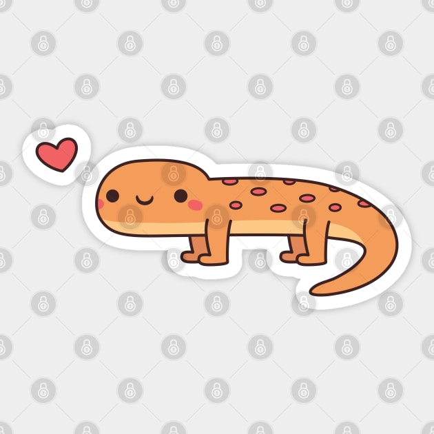 Cute Love Newt - Newt - Sticker | TeePublic