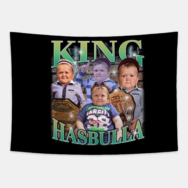 King Hasbulla Retro Collage - King Hasbulla - Tapestry | TeePublic