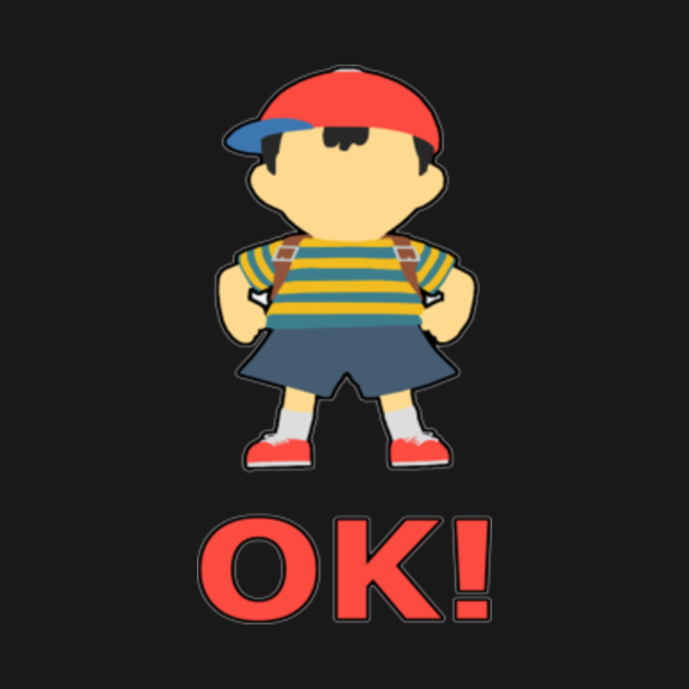 Ness Super Smash Taunts Ok - Ness Super Smash Taunts Ok - T-Shirt ...
