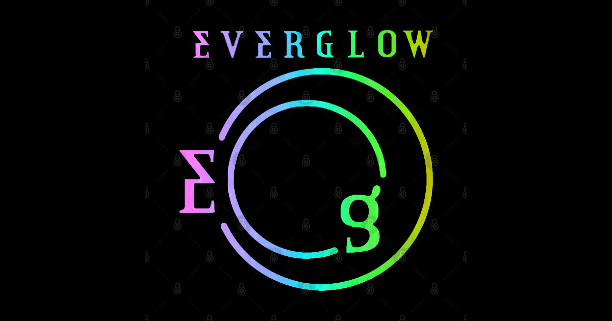 Everglow Logo Rainbow - Everglow - Sticker | TeePublic