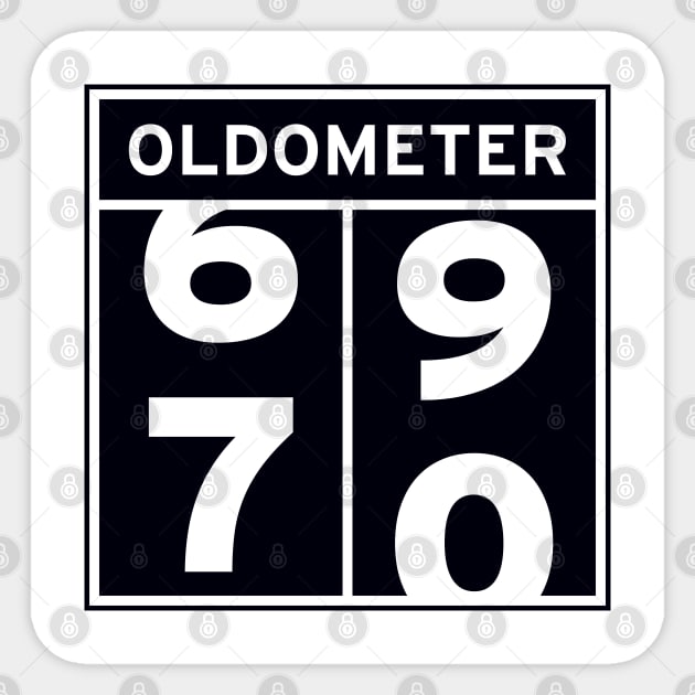 Oldometer Turning 70 (v2) - Birthday Party - Sticker | TeePublic