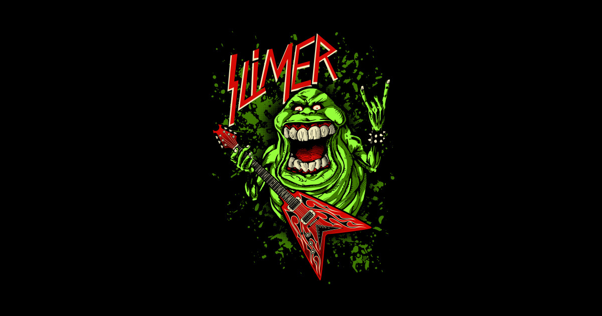 SLIMER THRASHIN' MAD - Ghostbusters - Sticker | TeePublic