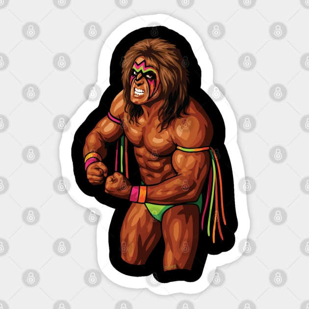 The ULTIMATE Warrior - Ultimate Warrior - Sticker | TeePublic