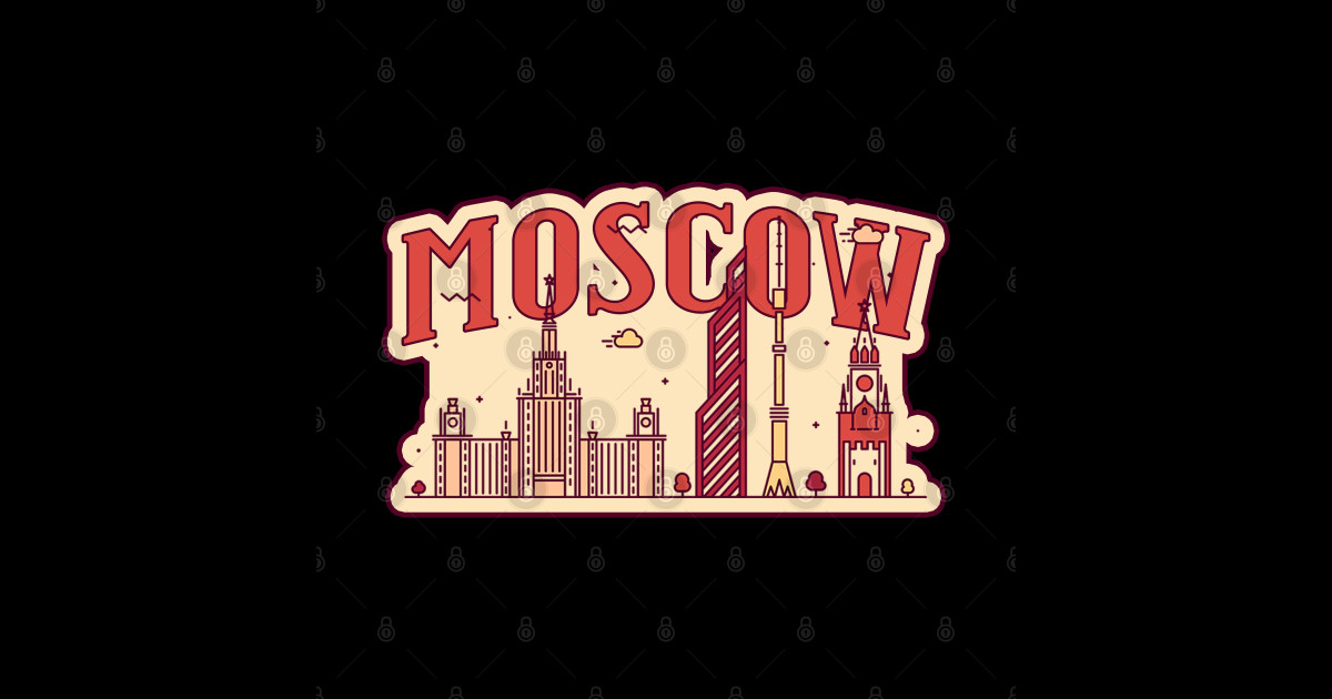 Moscow city - Moscow - Sticker | TeePublic