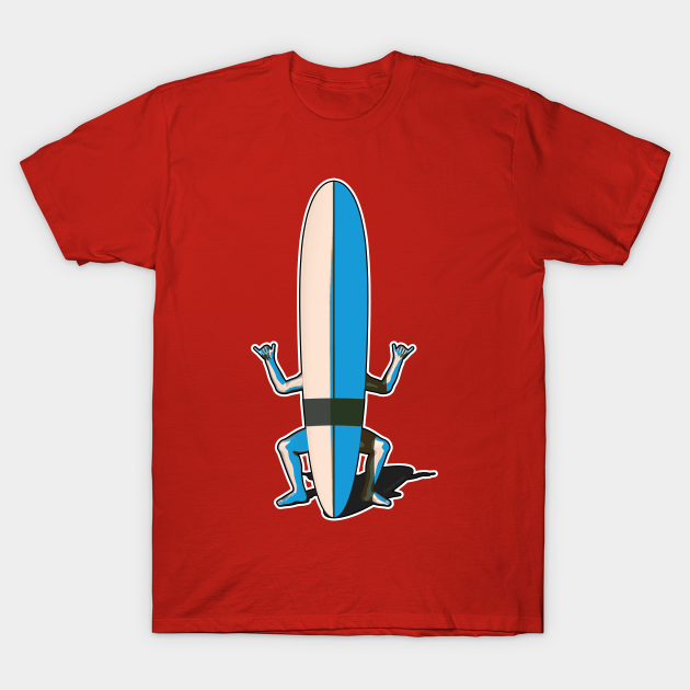 Surfboard Shaka Man - Shaka - T-Shirt | TeePublic