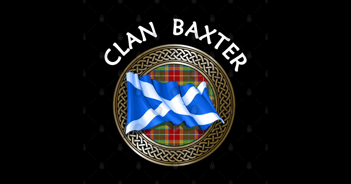Clan Baxter Crest & Tartan Knot - Baxter - Sticker | TeePublic