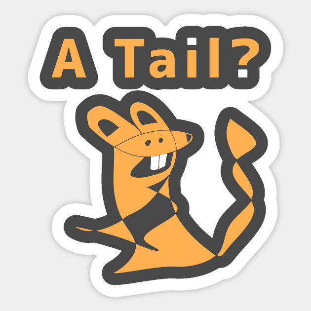 Mouse look backwards and surprised to find his tail - Mouse - Sticker ...