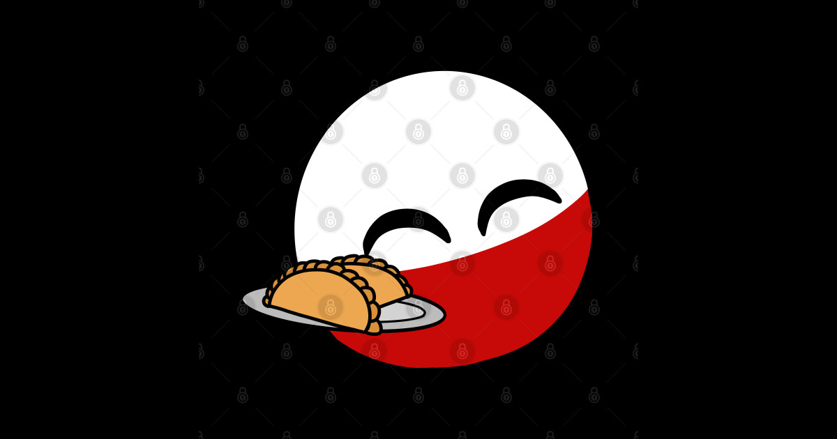 polandball and food - Countryballs - Sticker | TeePublic