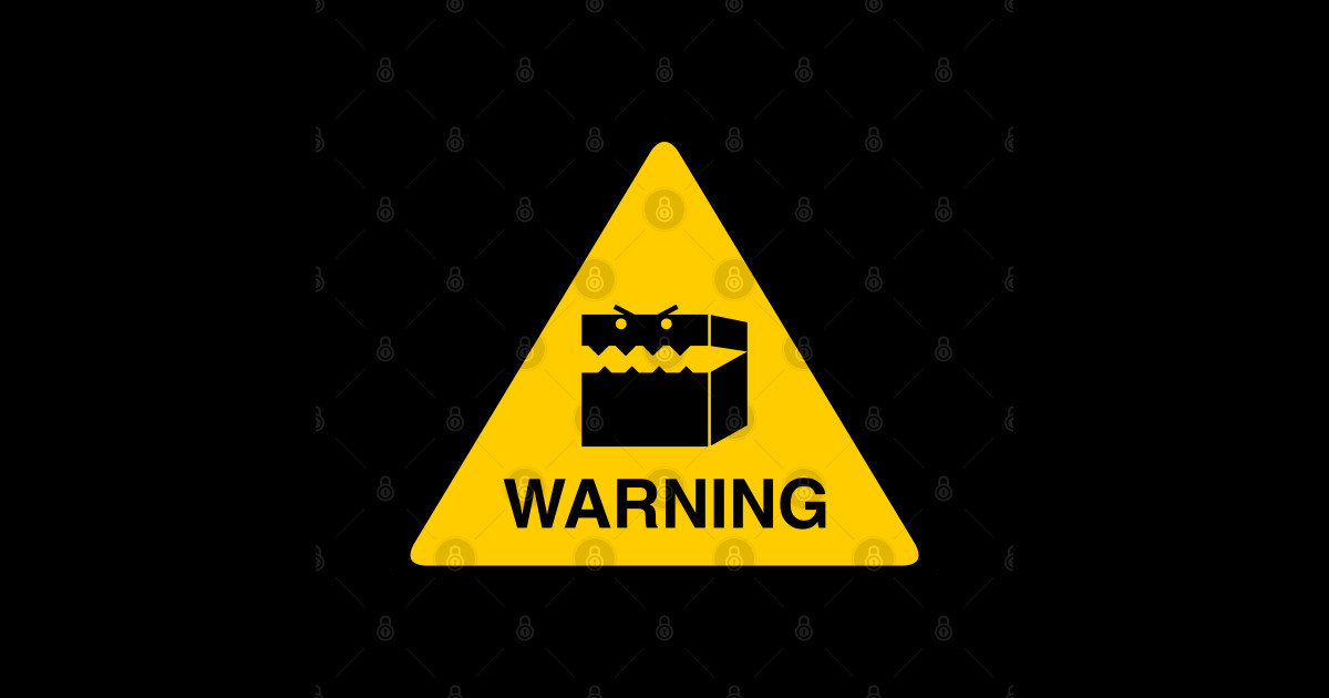 Warning Mimic Funny Sign Tabletop RPG - Dungeons And Dragons - Sticker ...