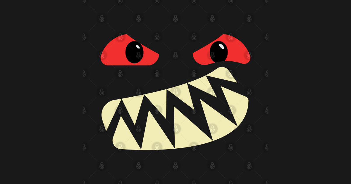 Angry monster face - Monster Face - Sticker | TeePublic