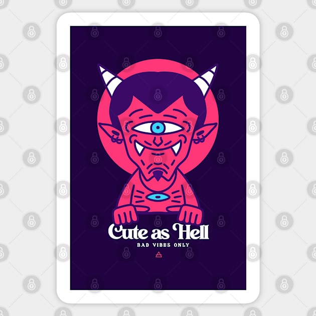 Cute As Hell - Cute As Hell - Sticker | TeePublic