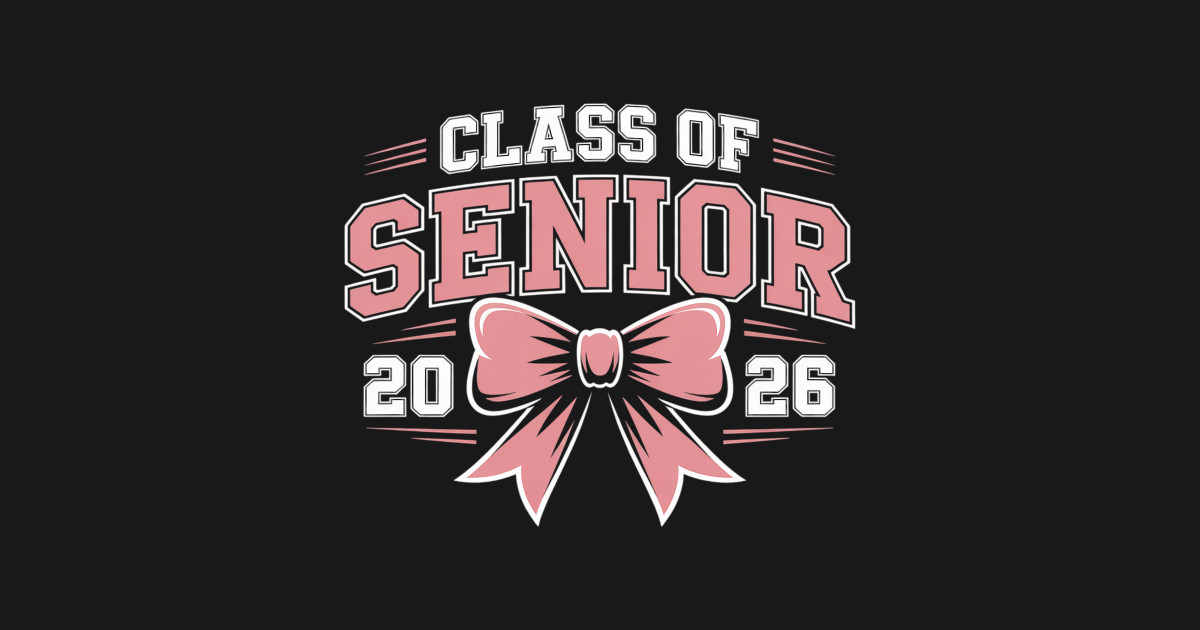 Senior Class of 2026 Pink Coquette Bow Senior 2026 Graduate - Senior ...