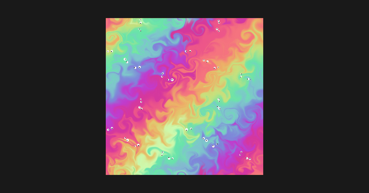 Silly Floating Googly Eyes on Rainbow Swirls - Worm - T-Shirt | TeePublic