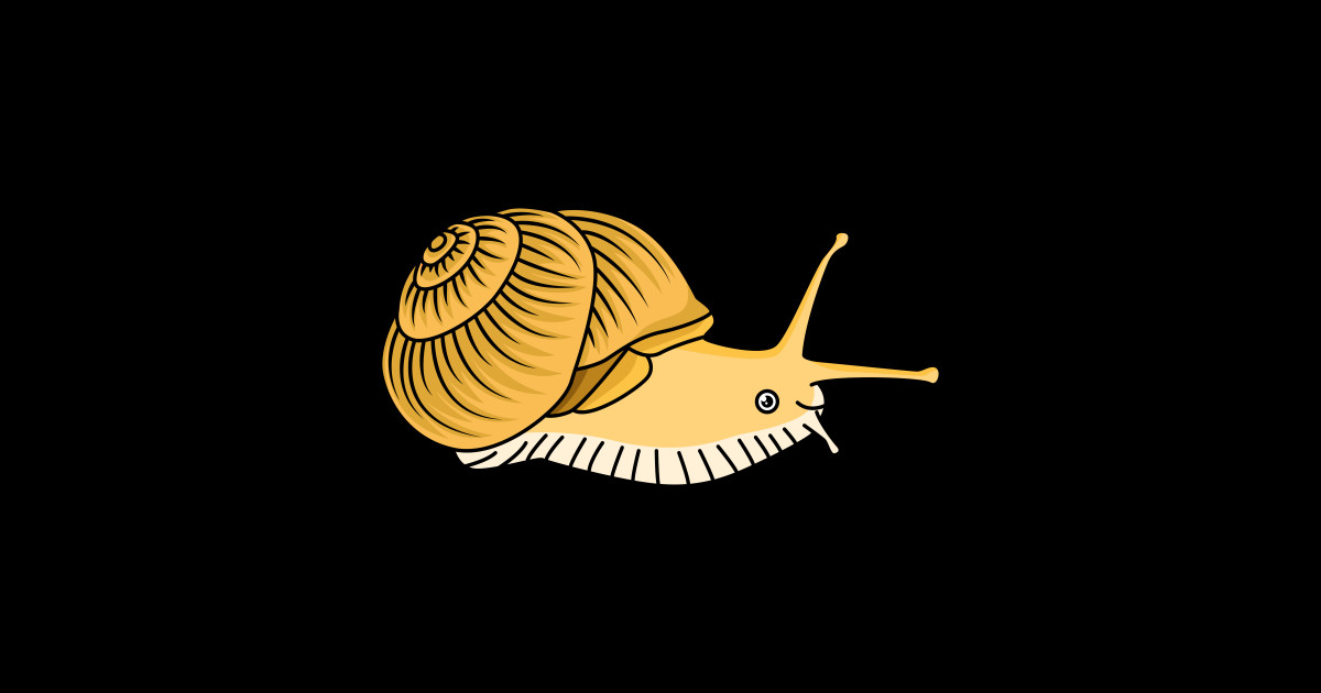 Cute yellow snail cartoon illustration - Cute Yellow Snail Cartoon ...
