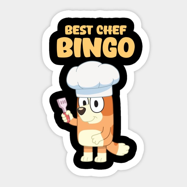 Bluey chef bingo - Bluey - Sticker | TeePublic