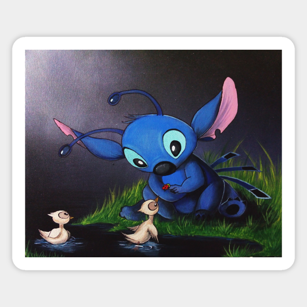 stitch duck - Stitch - Sticker | TeePublic