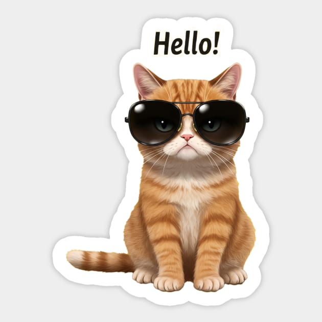 Goodbye Cat! - Cat - Sticker | TeePublic