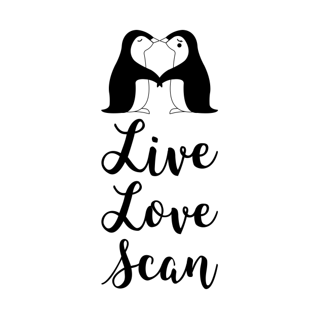 Live, Love, Scan Kissing Penguins - Ultrasound Tech - T-Shirt | TeePublic