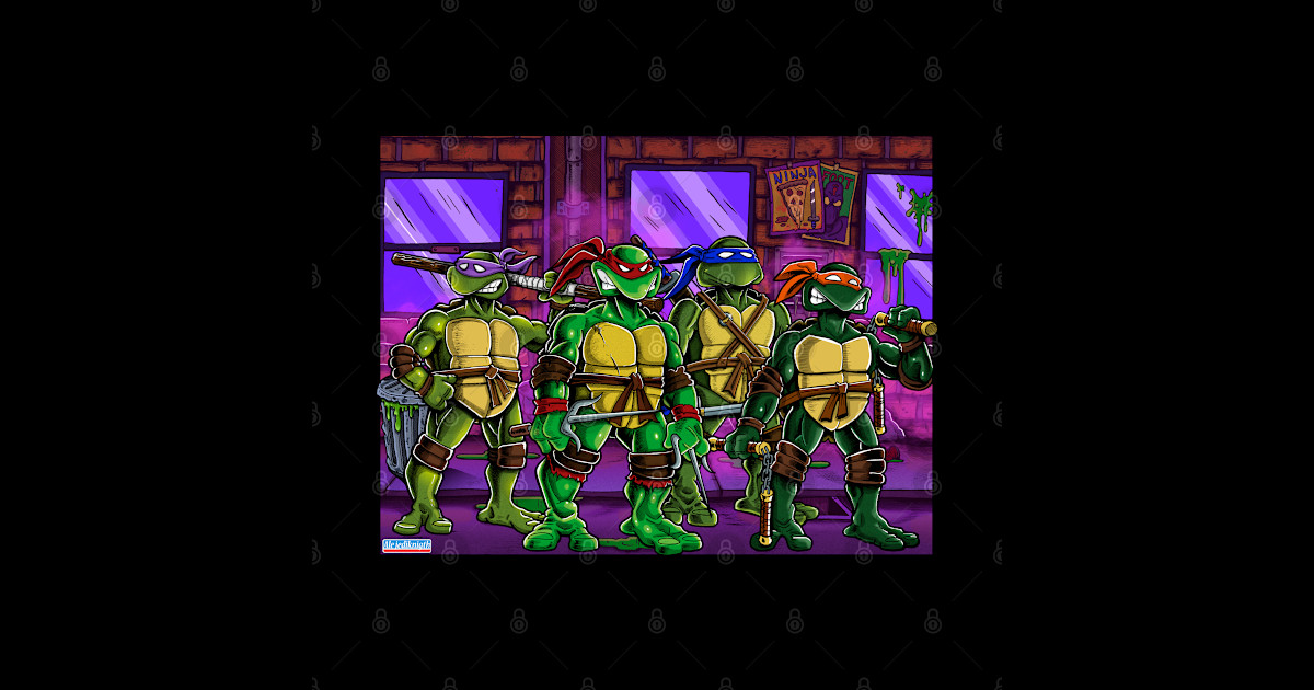 Turtles Neon - Tmnt Ninja Turtles - Sticker | TeePublic