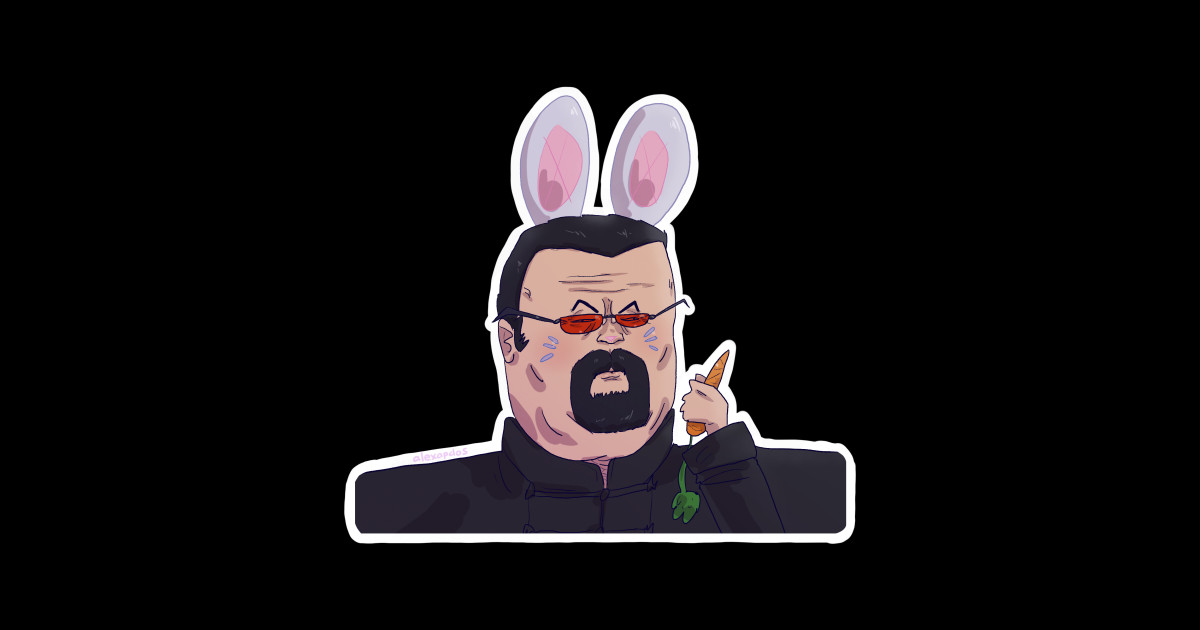 Bunny Seagal (no background) - Celebrity - Sticker | TeePublic