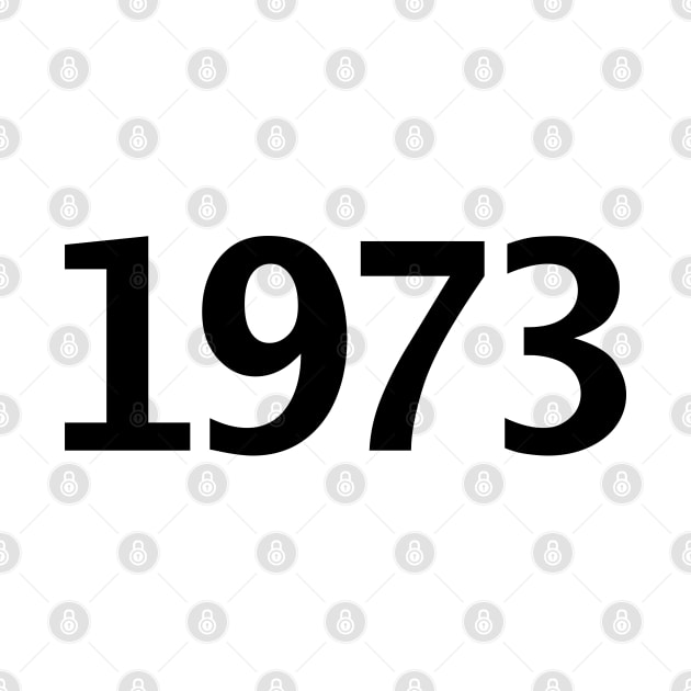 1973 Minimal Typography Vintage Retro Black Text - 1973 - T-Shirt ...