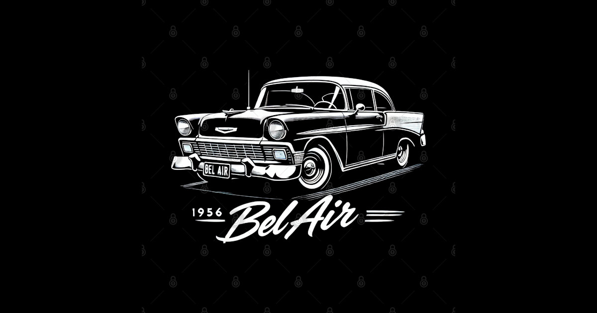 56 Bel Air - Chevy Bel Air - Sticker | TeePublic