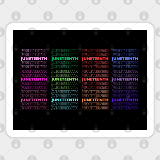 Juneteenth Color Pattern - Juneteenth - Sticker | TeePublic