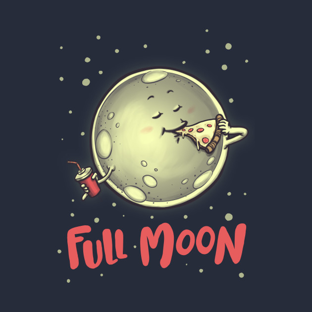 Full Moon - Funny - T-Shirt | TeePublic