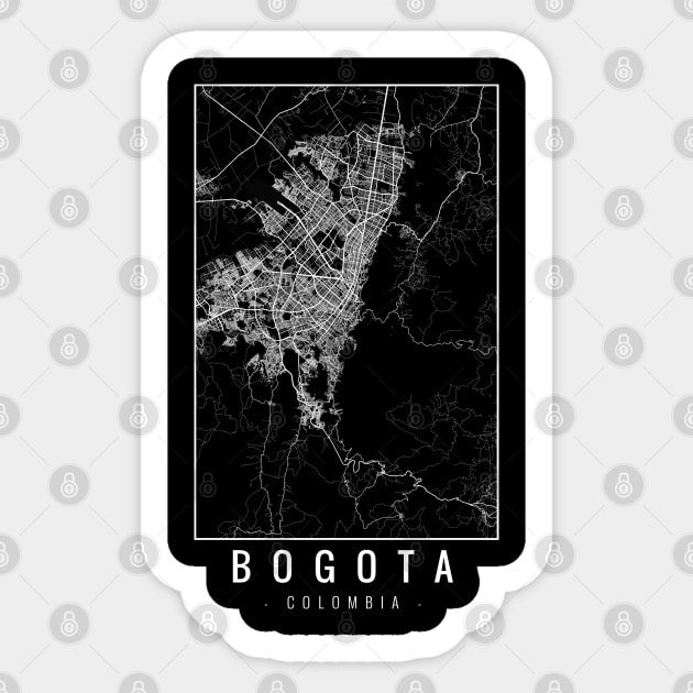 Bogota Colombia Minimalist Map - Bogota Minimalist Map - Sticker ...