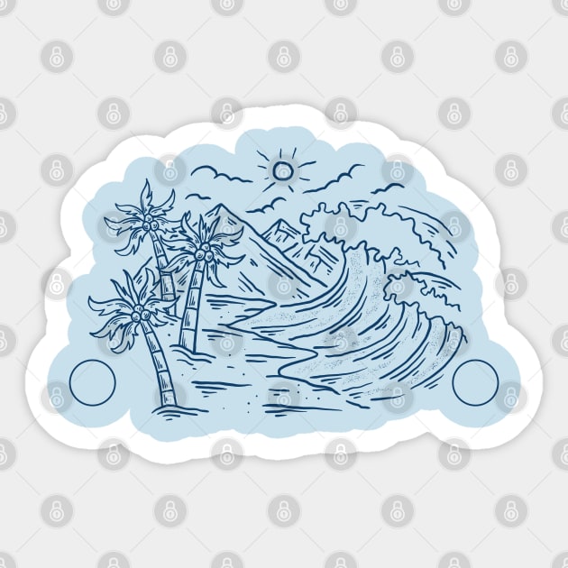 ANGRY WAVES - Angry Waves - Sticker | TeePublic