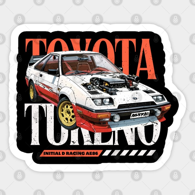 Initial D - Toyota Sprinter Trueno AE86 - Initial D - Sticker | TeePublic