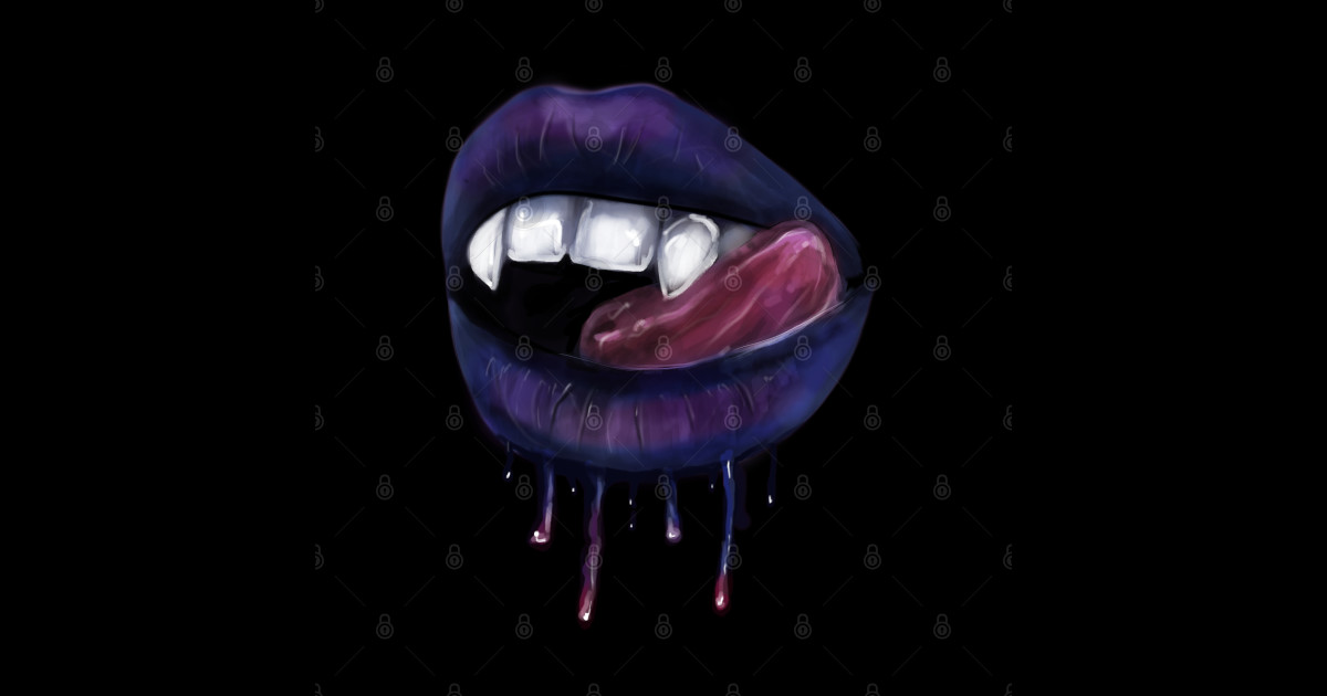 sexy vampire lips with tongue - Sexy Vampire - Posters and Art Prints | TeePublic