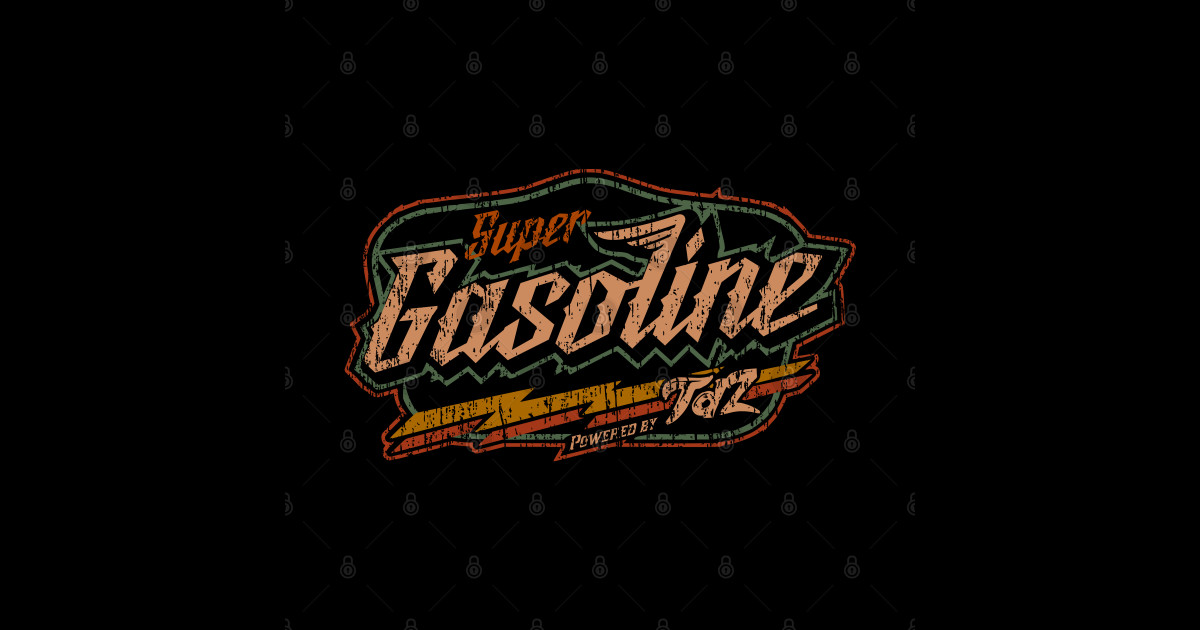 Super Gasoline Vintage retro oil brand logo - Super Gasoline Vintage ...