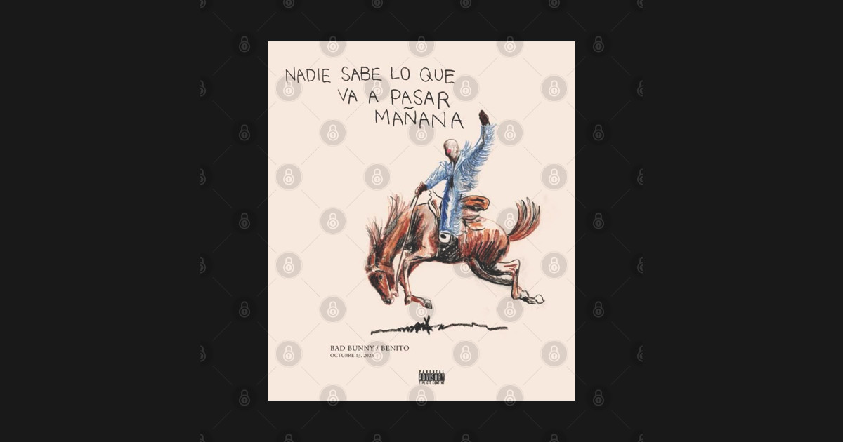 Bad Bunny Album Cover - Bad Bunny - T-Shirt | TeePublic