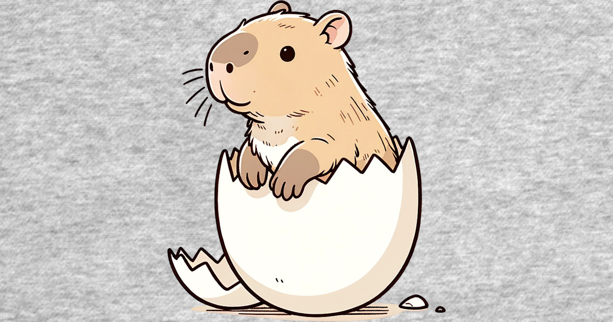 Cute Capybara Easter Egg - Capybara - T-Shirt | TeePublic