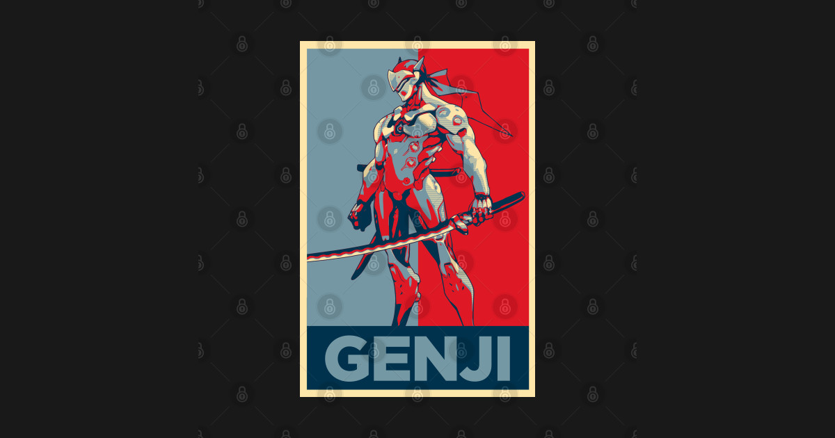 Genji Poster - Overwatch - Sticker | TeePublic
