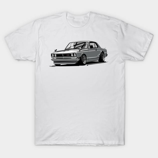 Hakosuka gtr jdm vector art - Gtr - T-Shirt | TeePublic