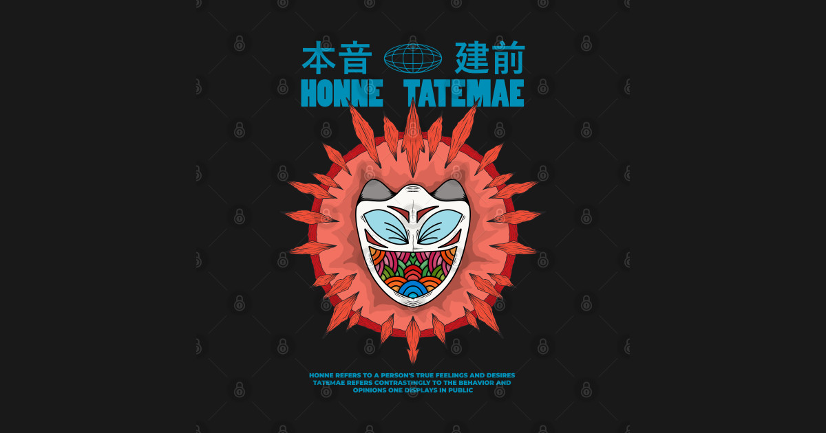 Honne Tatemae japan - Artworks - T-Shirt | TeePublic